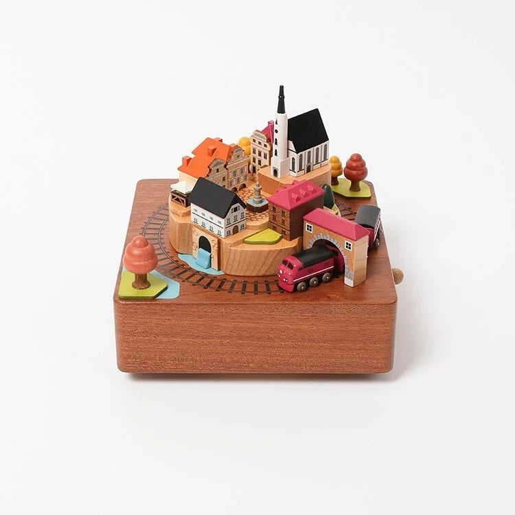 Autumn Train Music Box - High Quality Wooden Hand-Crafted Music Box ...